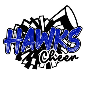Hawks Cheer, Blue, High Resolution PNG,300DPI Design Only **mockup ...