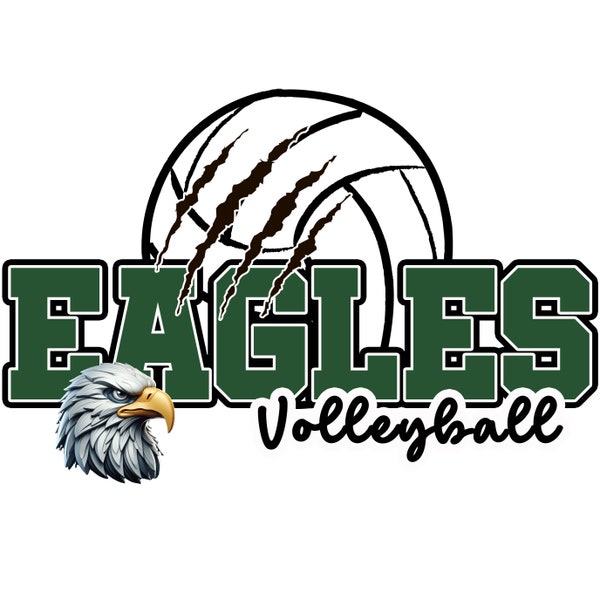 Eagles Volleyball Svg - Etsy