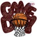 Game Day Basketball Purple Letters With Sequins BB, High Resolution Png ...