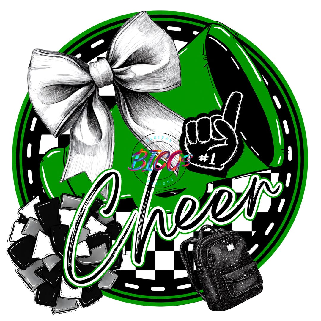 Cheer PNG, Light Green, High Resolution Mockup Visual Purpose Only ...