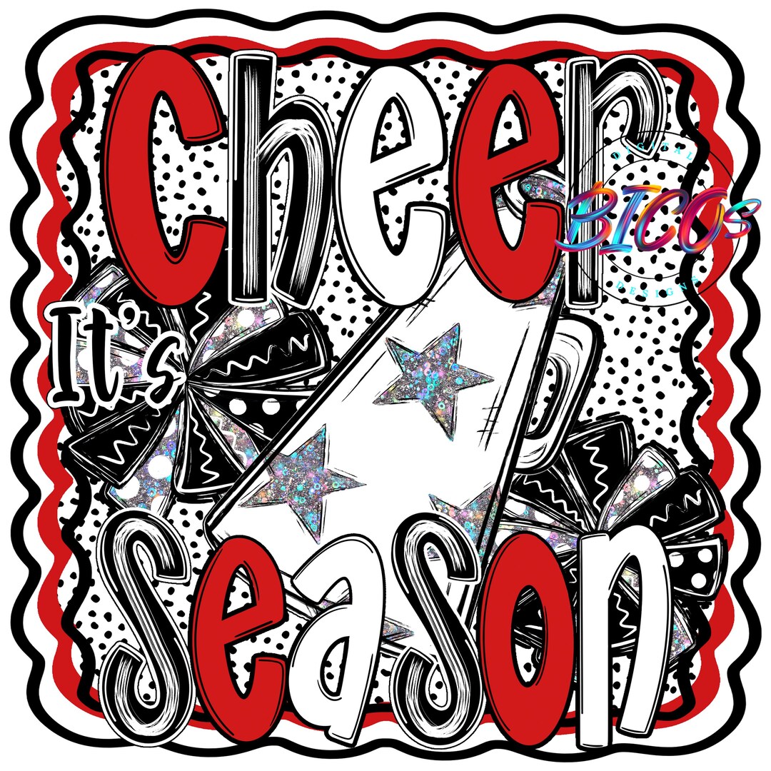Cheer Season PNG, Red, High Resolution Mockup Visual Purpose Only ...