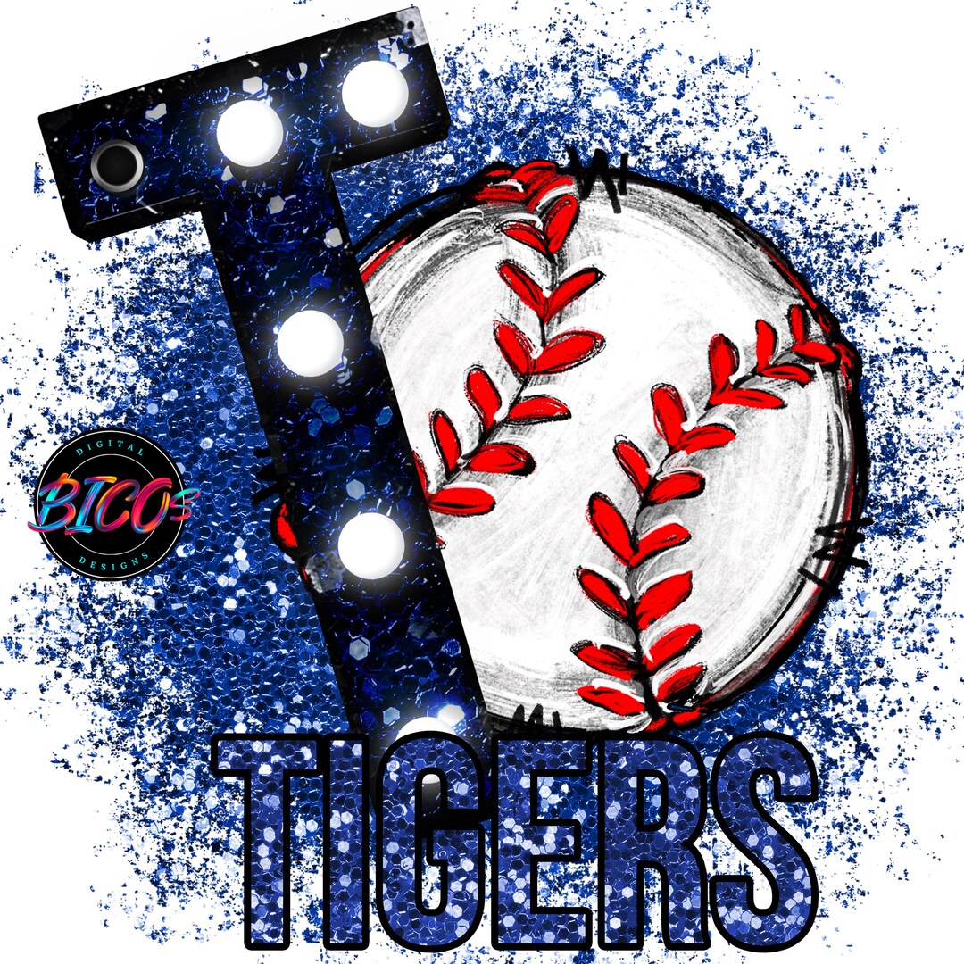 Tigers Marquee Baseball PNG, Blue, High Resolution PNG, Design Only ...