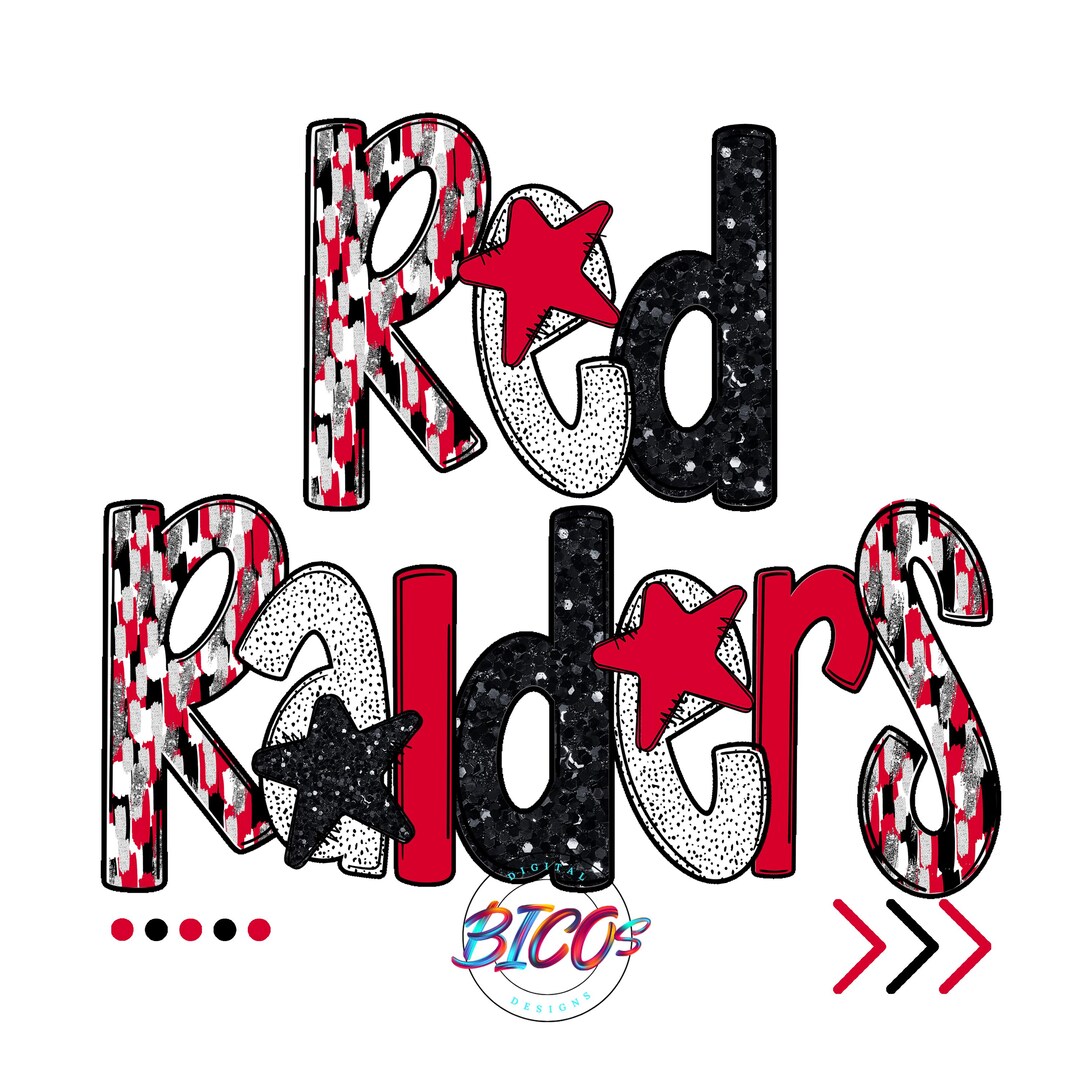 Red Raiders Scrape Letters, Red, High Res PNG, Design Only mockup ...