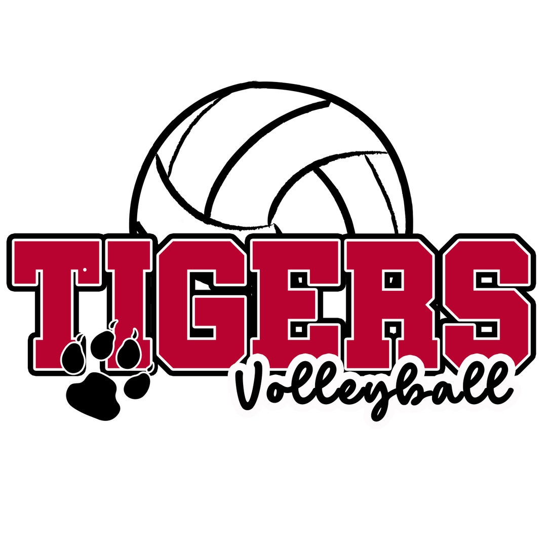 Tigers Volleyball, Red, High Resolution PNG,300DPI Design Only **mockup ...