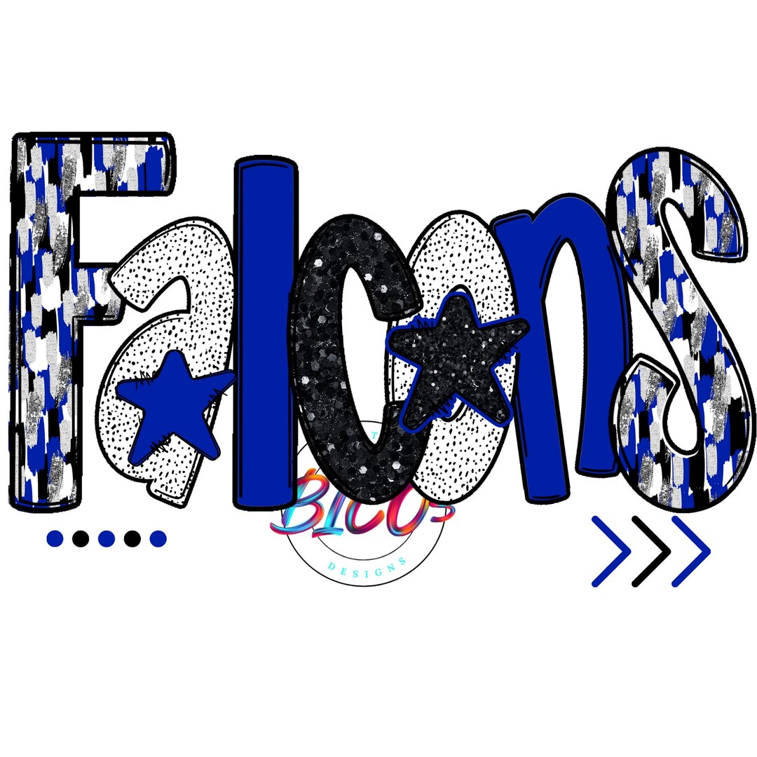 Falcons Brushstroke Alpha, Blue, High Res PNG, Design Only **mockup ...