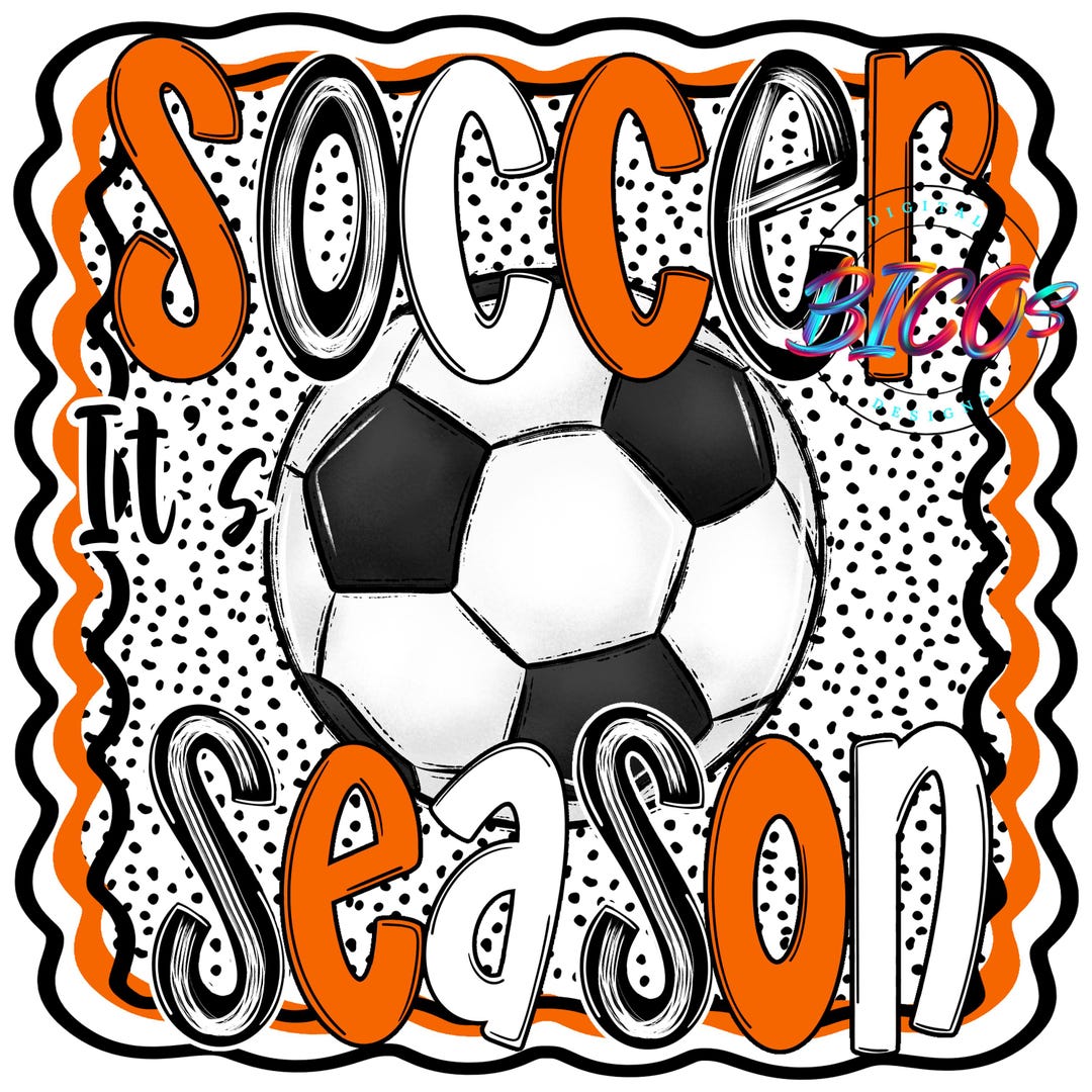 Soccer Season PNG, Orange, High Resolution Mockup Visual Purpose Only ...
