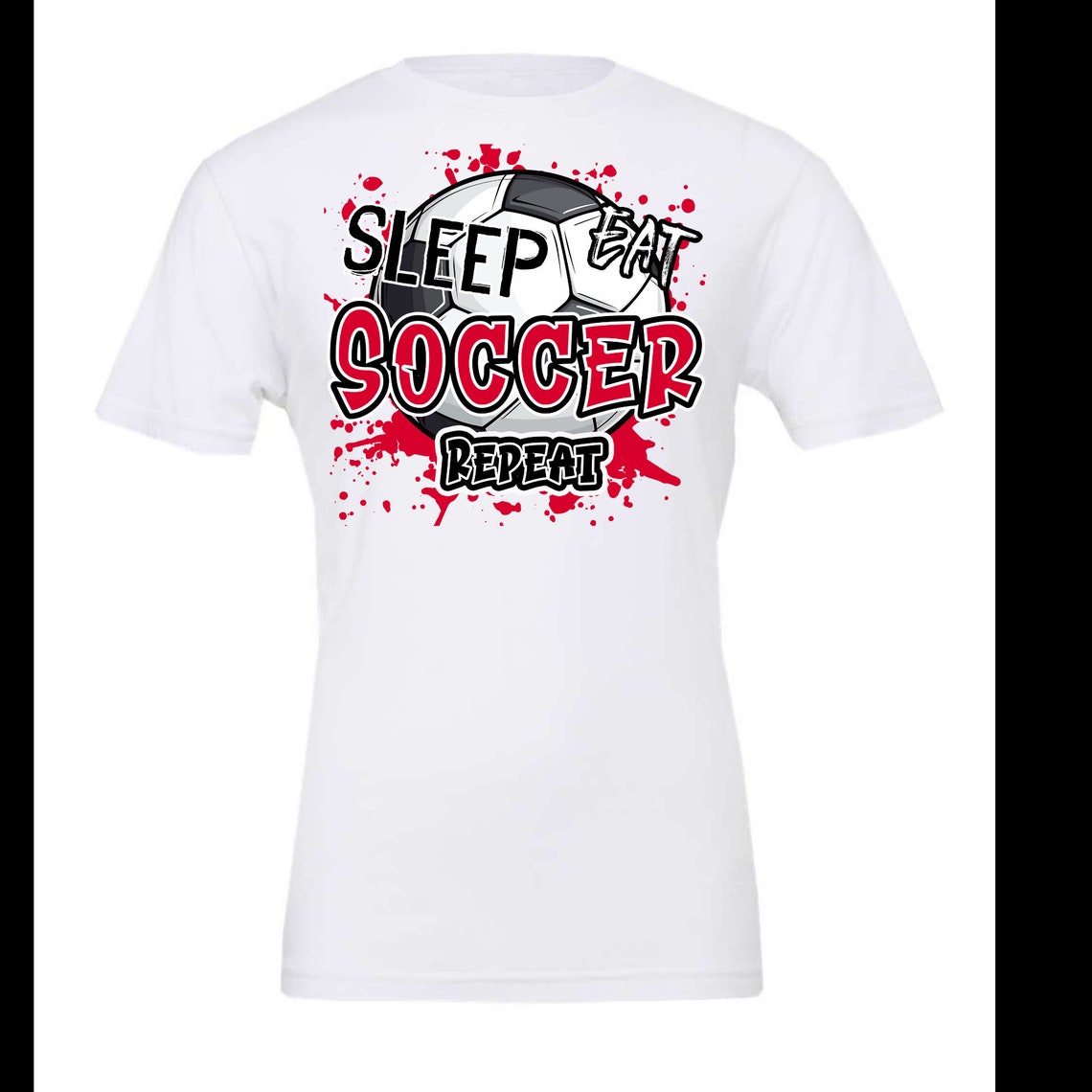 Eat Sleep Soccer Repeat, Red, High Resolution PNG,300DPI Design Only ...