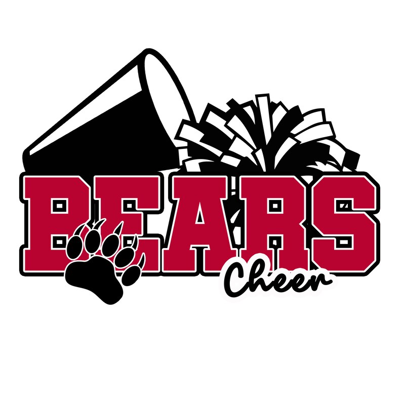 Bears Cheer, Red, High Resolution PNG,300DPI Design Only **mockup ...