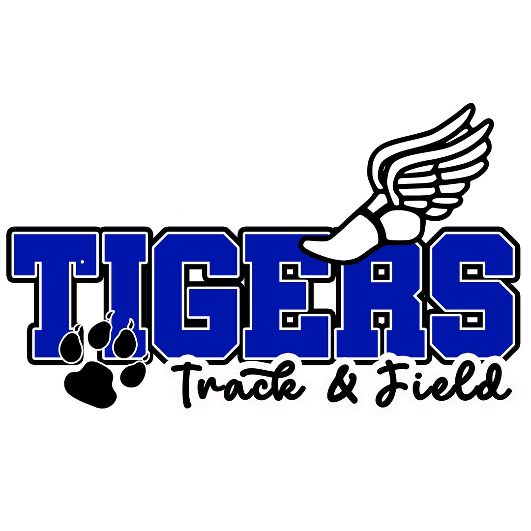Tigers Track, Blue, High Resolution PNG,300DPI Design Only **mockup ...