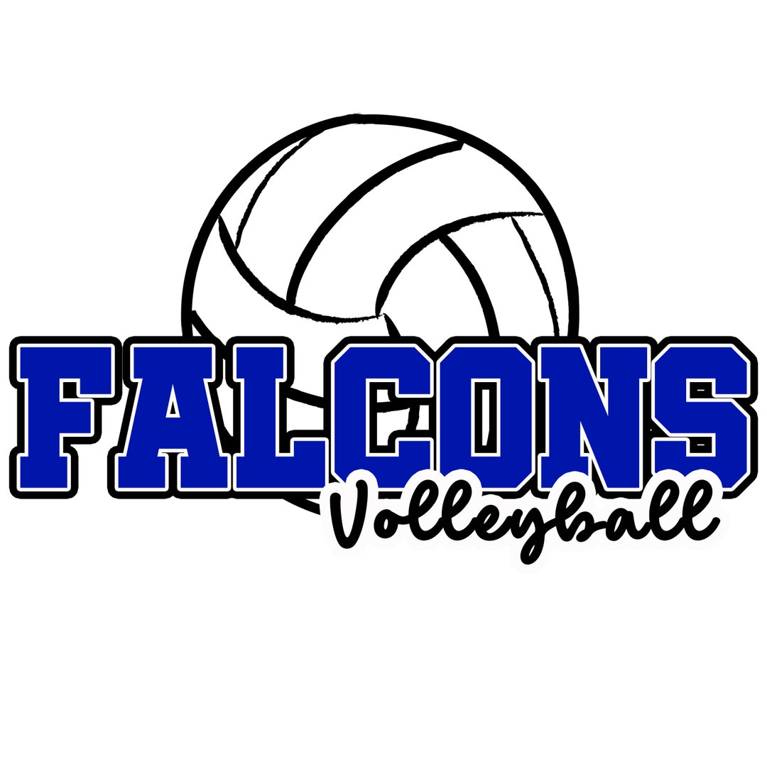 Falcons Volleyball, Blue, High Resolution PNG,300DPI Design Only ...