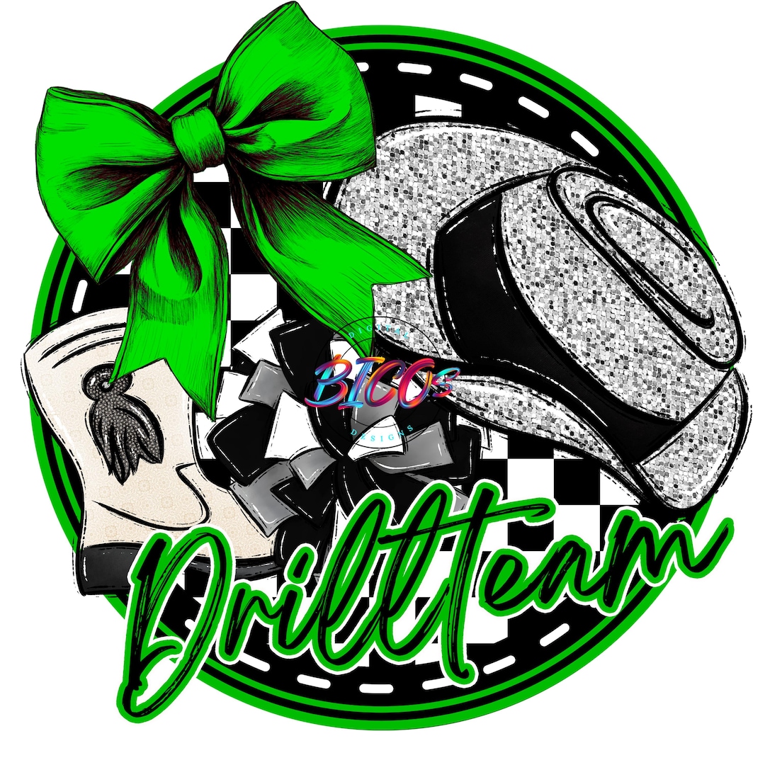 Drill Team PNG, Bright Green, High Resolution Mockup Visual Purpose ...