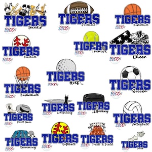 Mascot Sports Bundle Includes All 17 Designs With Your Mascot and Color ...