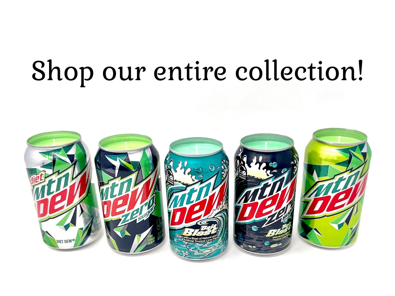 Baja Blast Mountain Dew Scented Soy Candle 12oz - Git for Soda Lovers ...