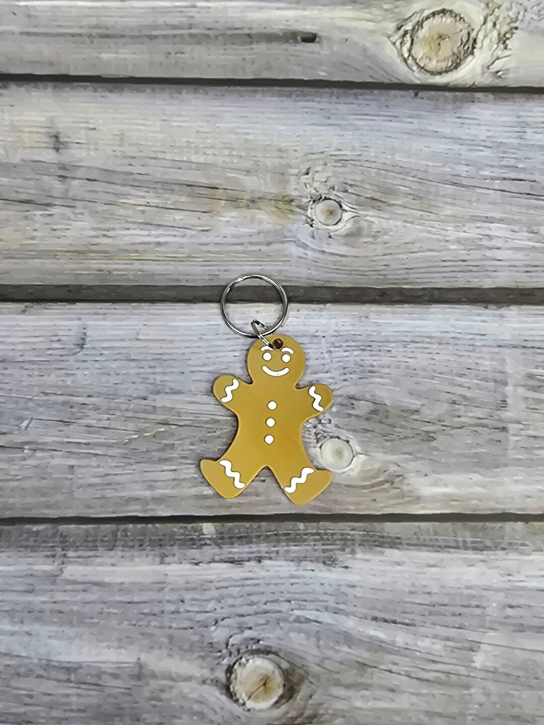 3D Printed Gingerbread Man Keychain: Holiday Stocking Stuffer - Etsy