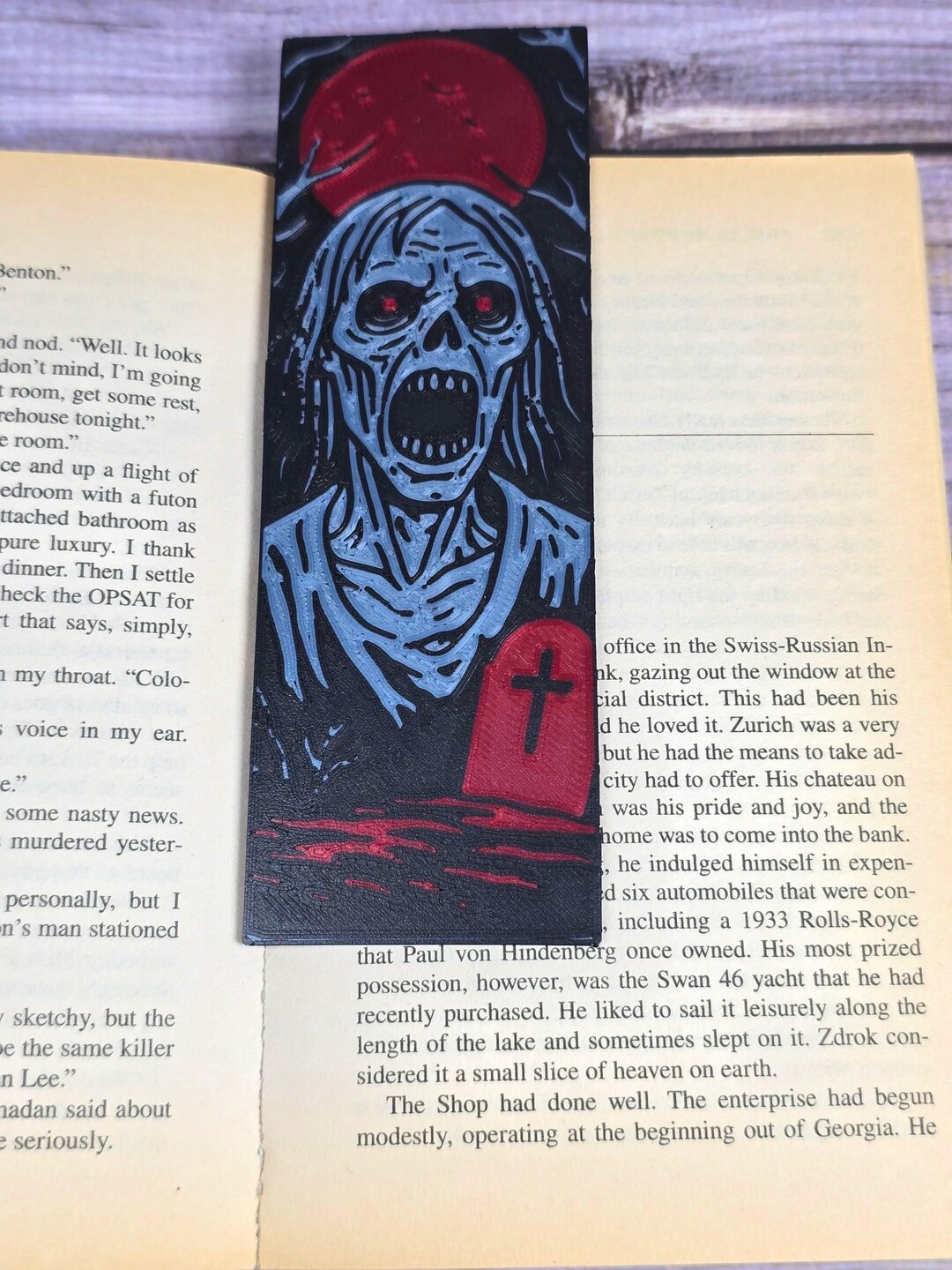 3D Printed Zombie Bookmark: Gothic Horror Book Lover Gift - Etsy