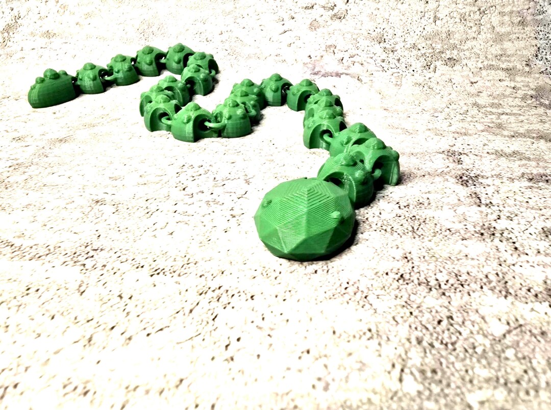 Articulated Snake Fidget Toy 3D Printed Flexible Snake Wiggly Reptile ...