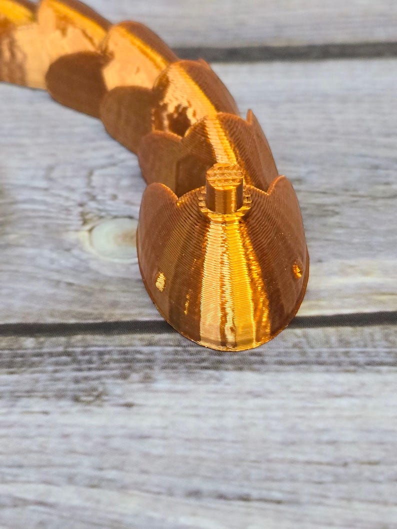 3D Printed Articulated Snake Fidget Toy: Wiggly Desk Accessory - Etsy