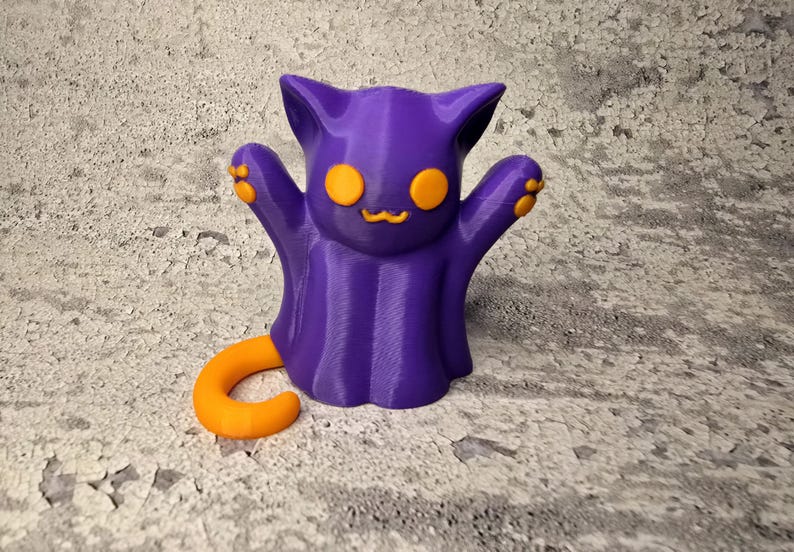 Spook-tacular Ghost Cat: 3D Printed Cutie! - Etsy
