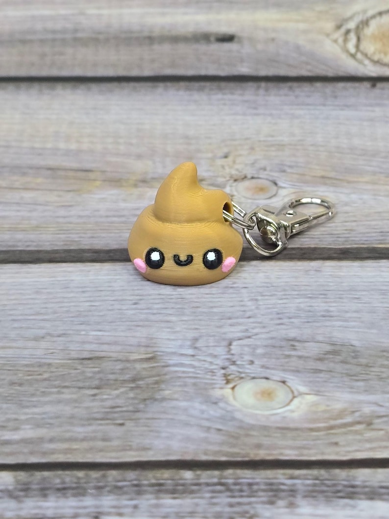 3D Printed Cute Poop Keychain - Fun and Quirky Gift - Etsy