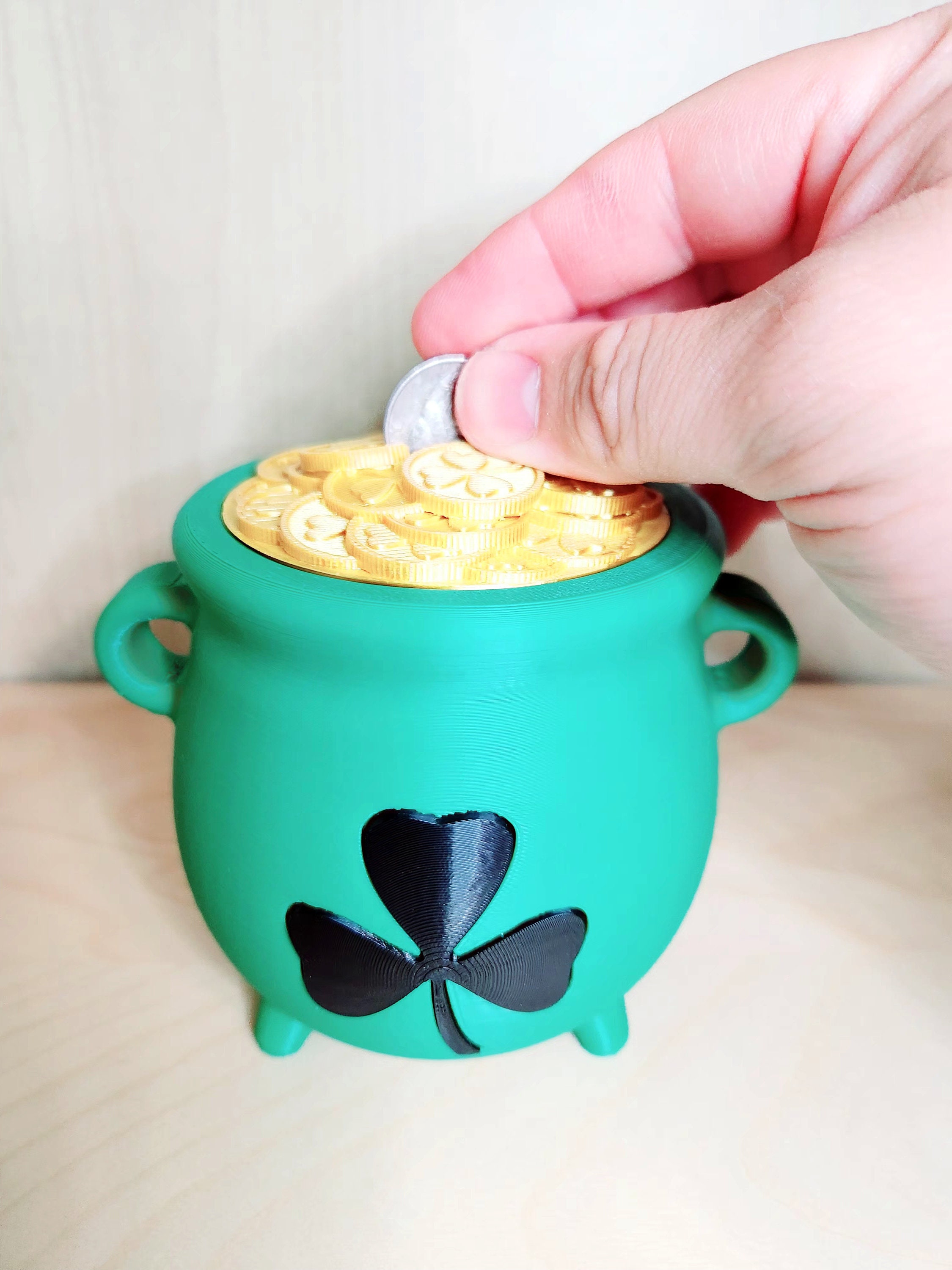 Leprechaun Cauldron Money Box, Money Pot for St Patrick's Day, 3D ...