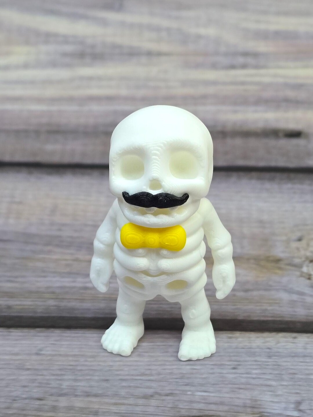 3D Printed Articulated Skeleton – Poseable Halloween Figurine, Spooky ...