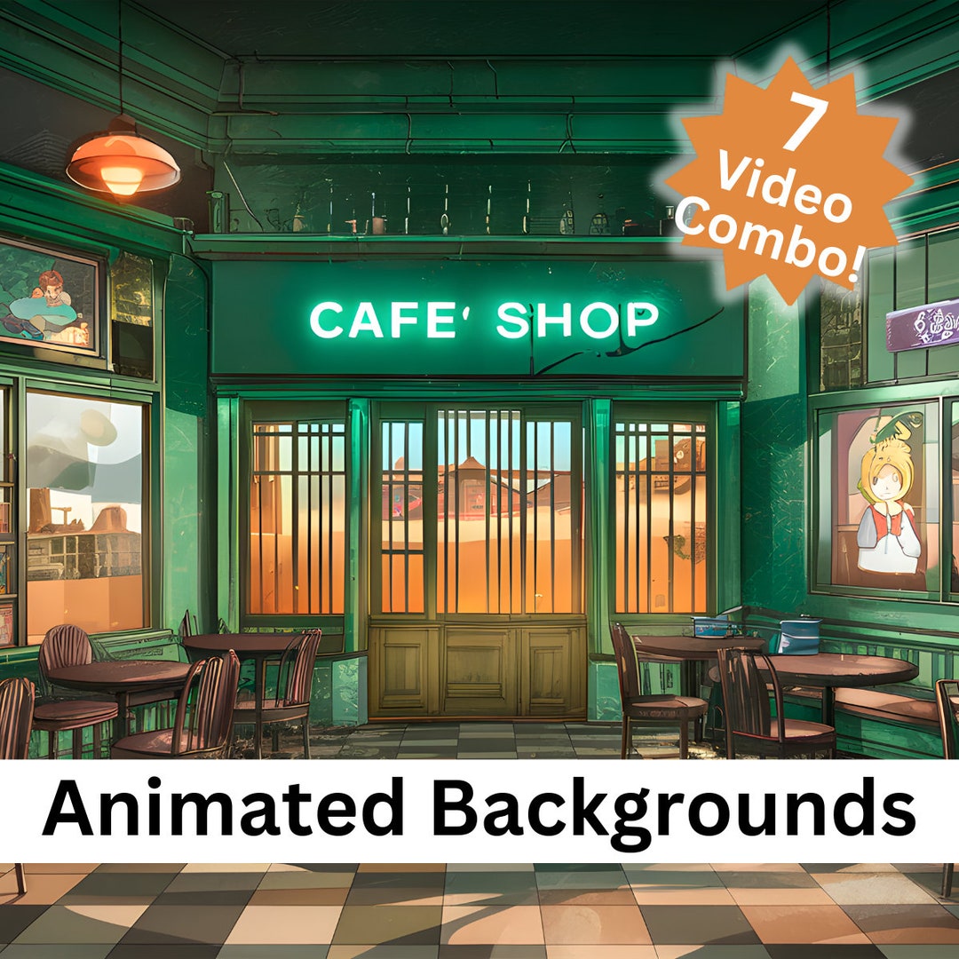 Vtuber Animated Backgrounds | Coffee Shops 7 Video Pack | 4K Lo-fi ...