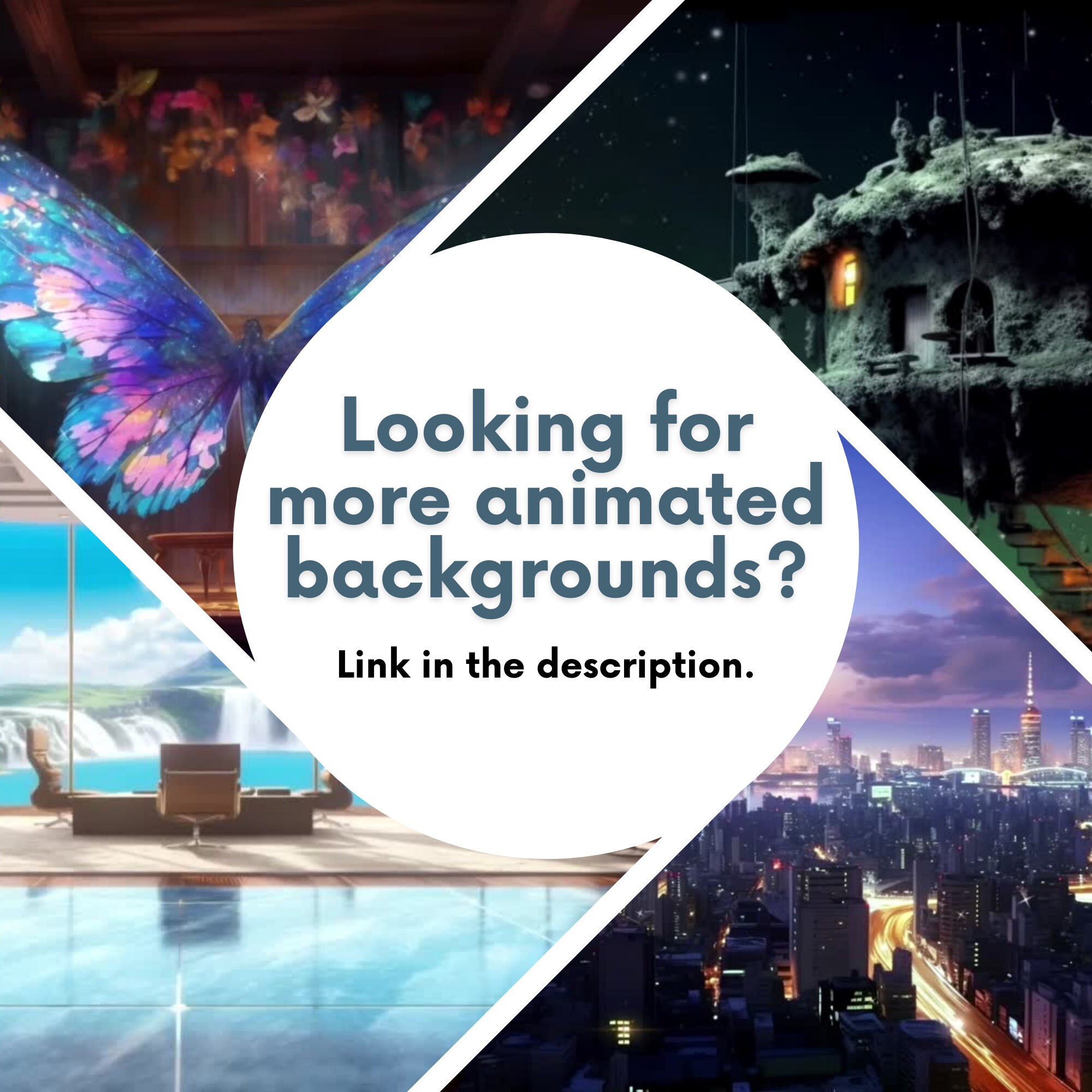 Animated Vtuber Backgrounds 2 Videos Floating House Anime Streaming ...
