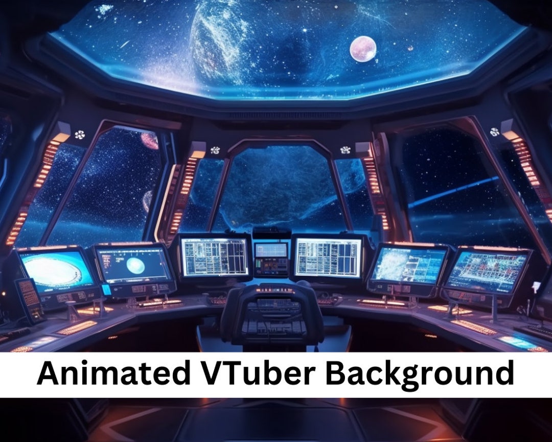 Animated Vtuber Background: Anime Spaceship Animated Background ...