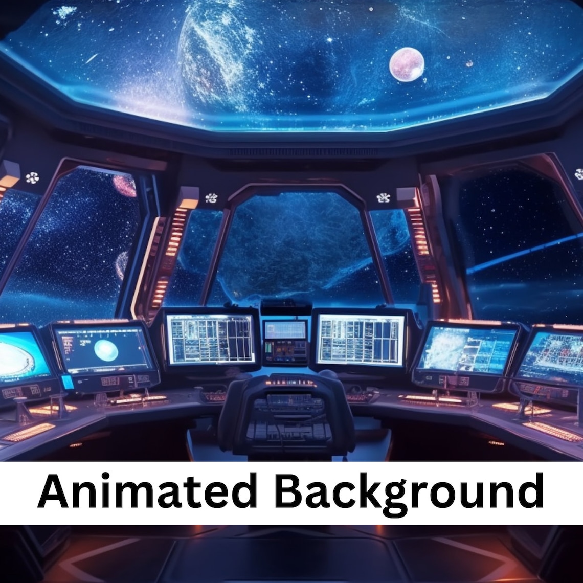 Animated Vtuber Background: Anime Spaceship - Animated Background ...