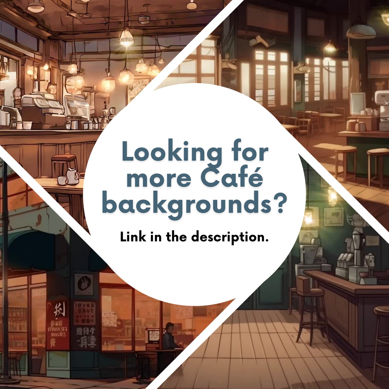 Animated Vtuber Background: Anime Café Coffee Shop Animated Background ...