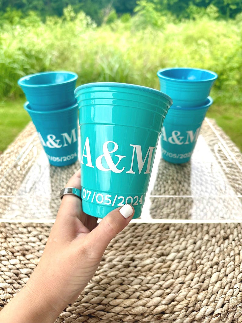 Personalized Reusable Plastic Party Cups Set of 6 Custom Solo Cups - Etsy