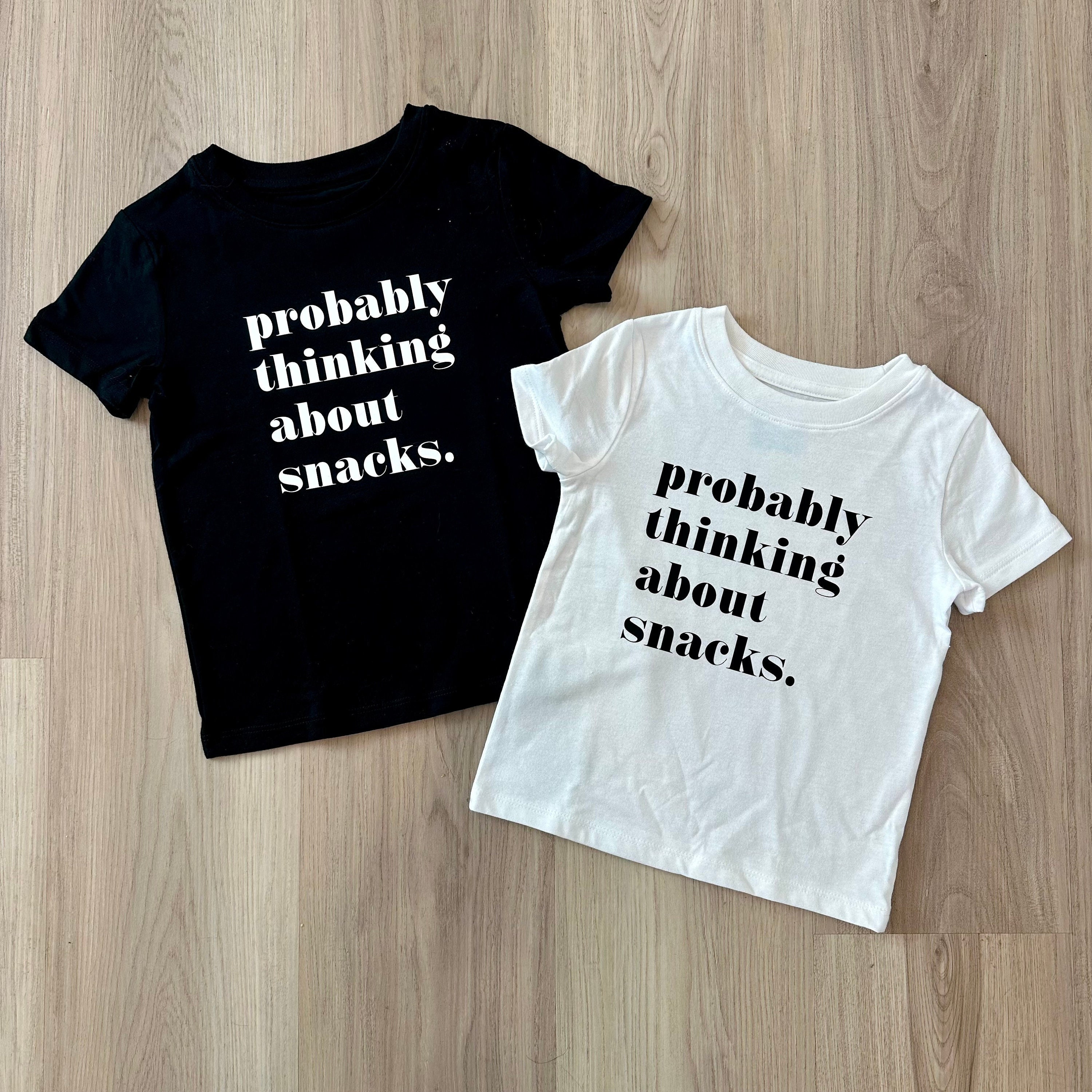 Probably Thinking About Snacks Funny T-shirt for Kids - Etsy