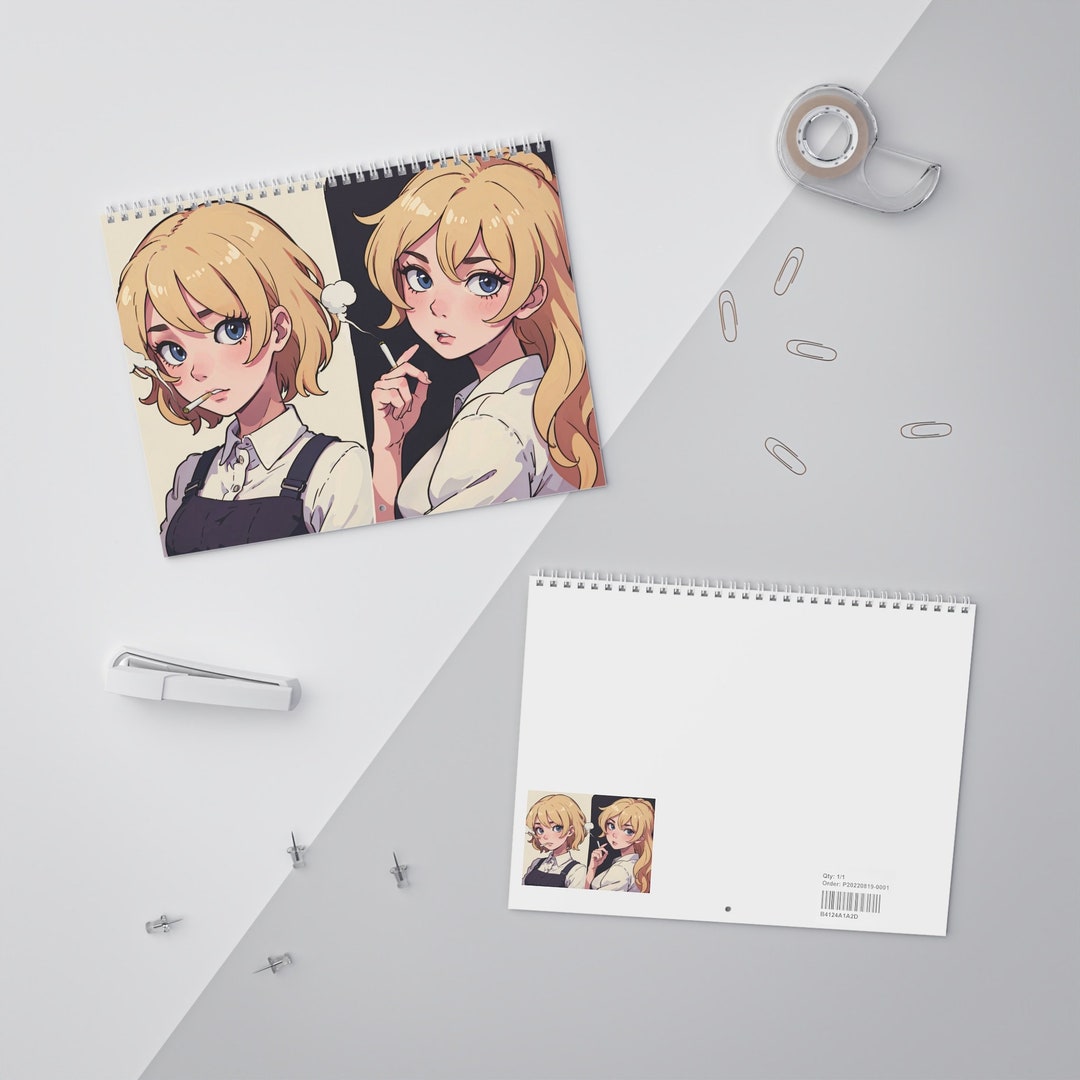 Anime Wall Calendar 2024 Funny Manga Poster Calendar for Weeb Waifu ...