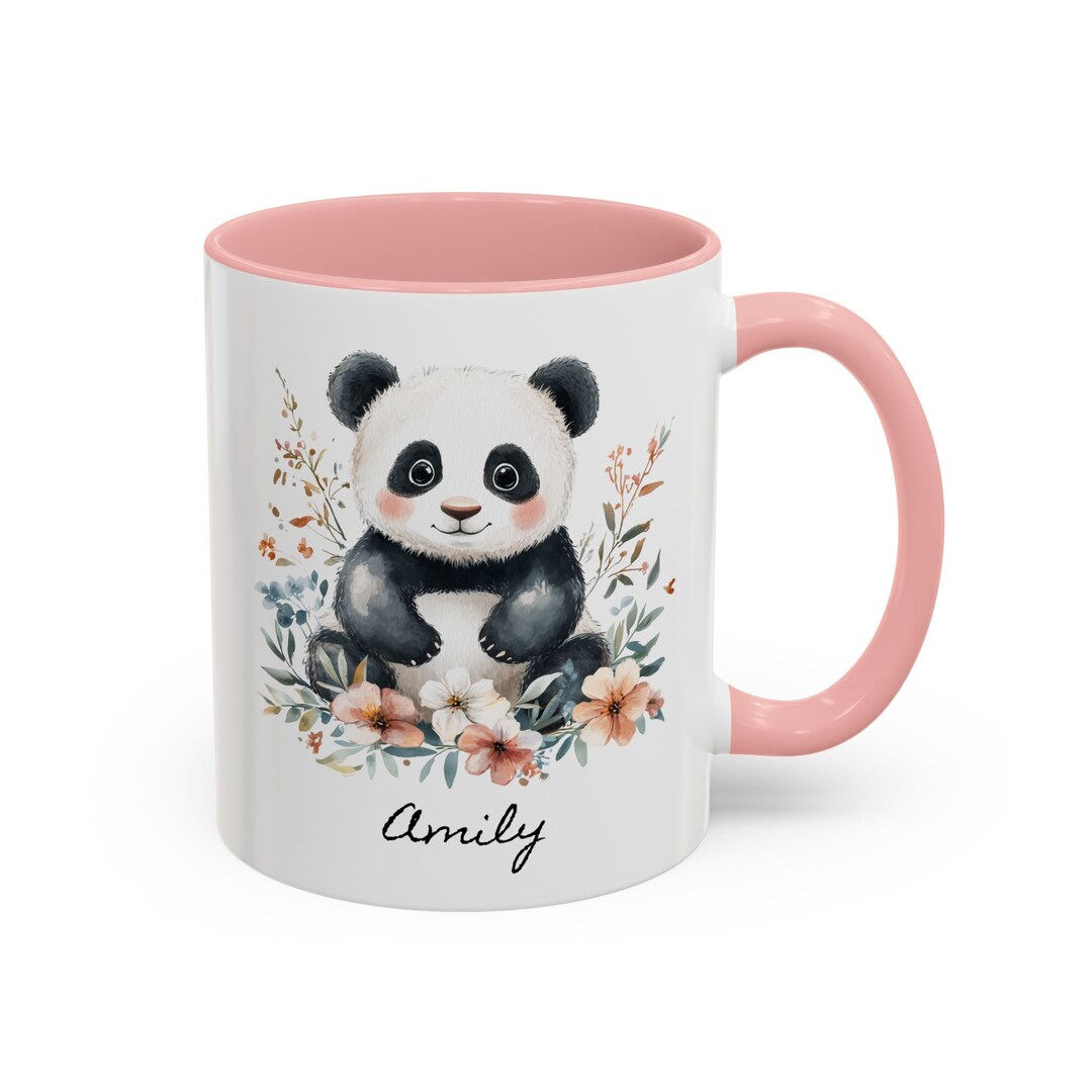 Panda Mug, Cute Panda Mug, Personalized Mug, Baby Animal Coffee Cup ...