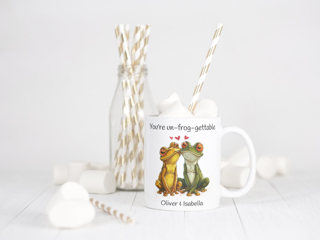 Custom 'un-frog-gettable' Frog Mug, Valentine's Day Gift - Etsy