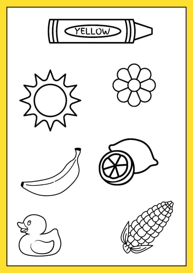Color Activity Sheets for Kids and Toddlers Learn Colors - Etsy