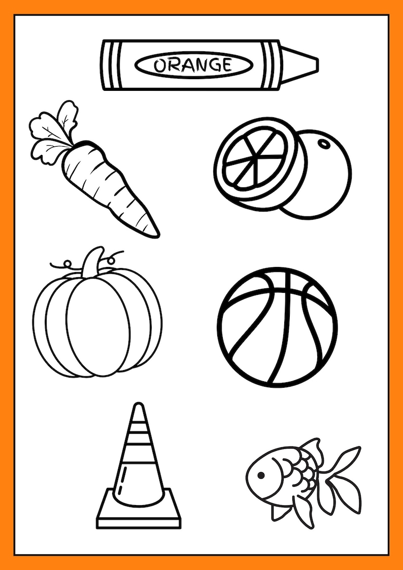 Color Activity Sheets for Kids and Toddlers Learn Colors - Etsy