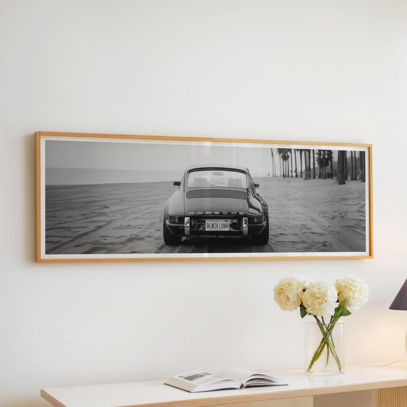 Porsche 911 Poster Framed Horizontal Landscape 3x1 | Canvas + Frame ...