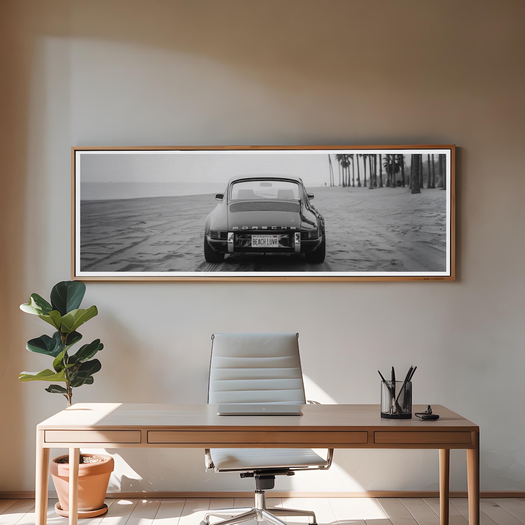 Porsche 911 Poster Framed Horizontal Landscape 3x1 | Canvas + Frame ...