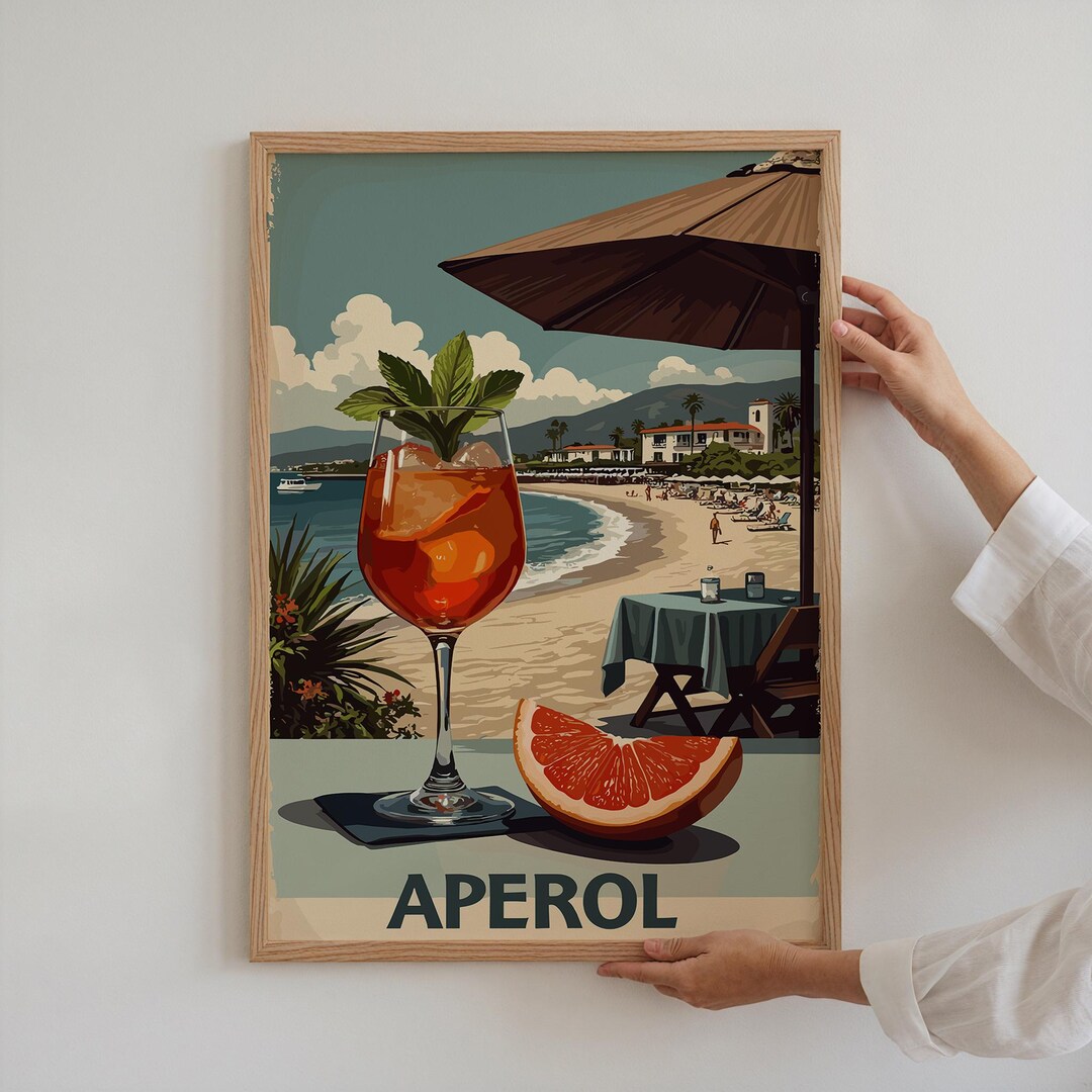Aperol Spritz | Framed Posters | Canvas Frame | Bottle, Fruit, Italy ...