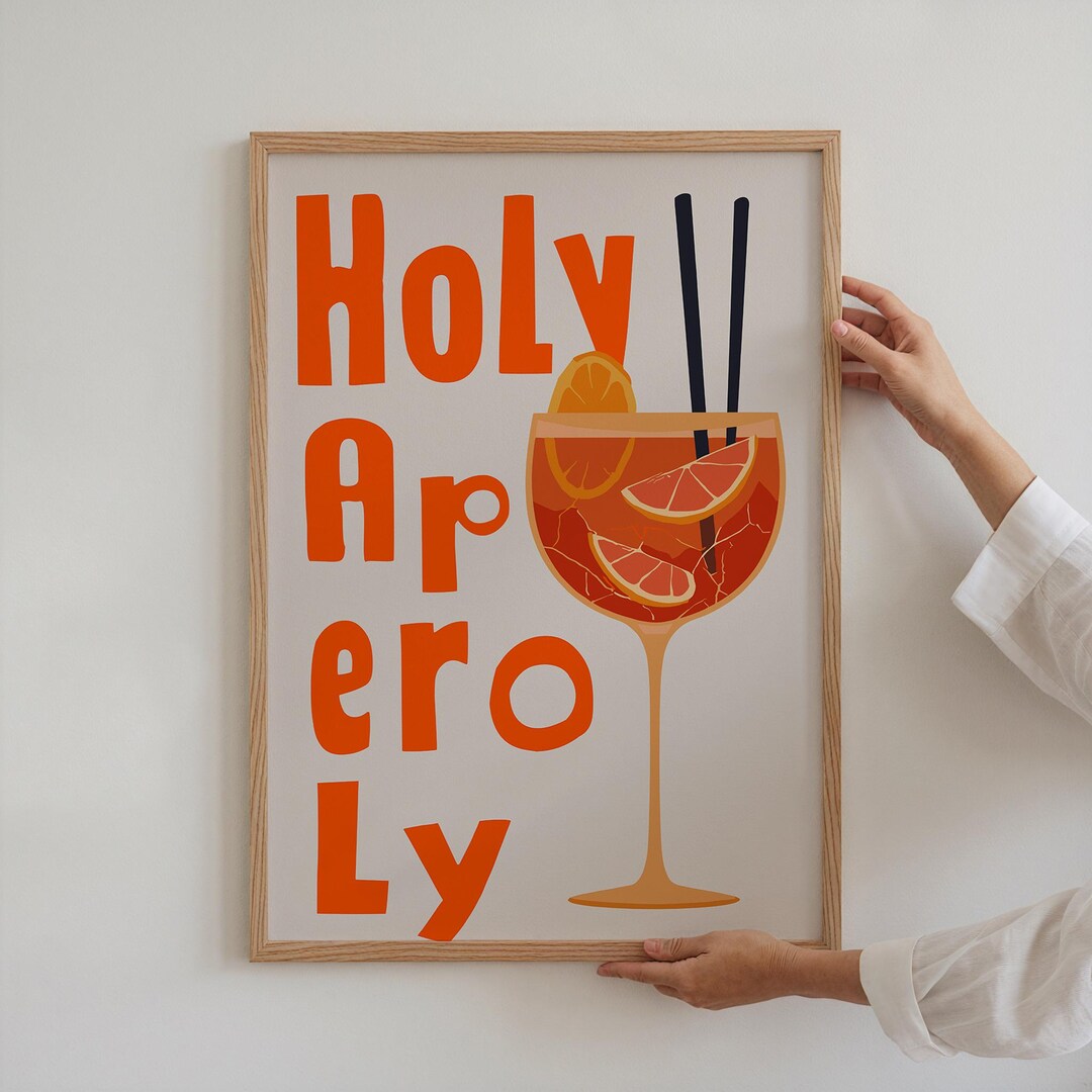 Aperol Spritz | Framed Posters | Canvas Frame | Holy Aperoly | Bottle ...