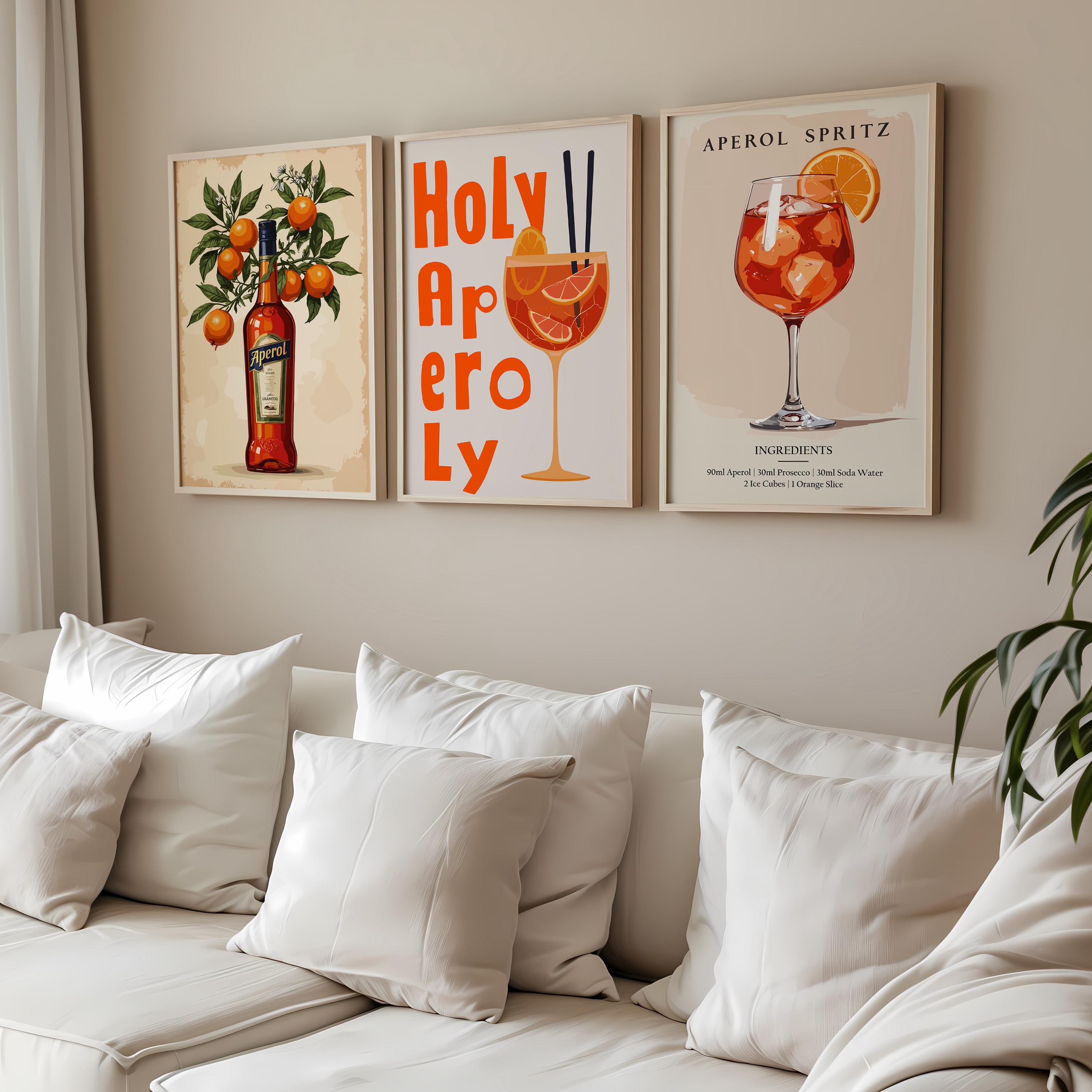Aperol Spritz | Framed Posters | Canvas Frame | Holy Aperoly | Bottle ...