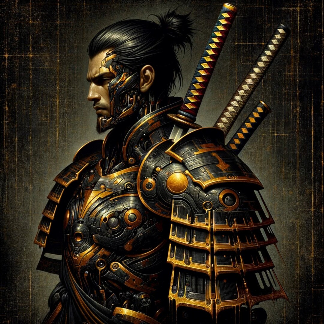 Cyber Samurai - Original Digital Art - Etsy