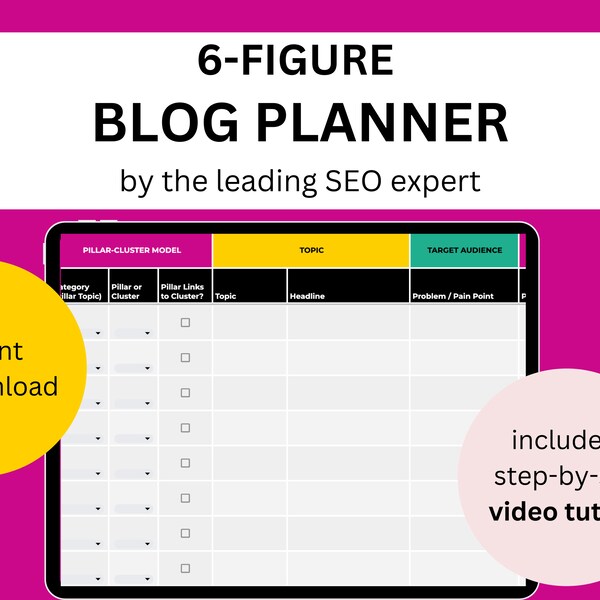 Blogging Planner - Etsy