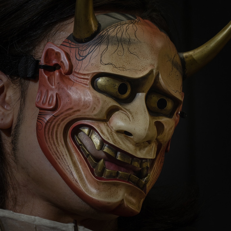 Traditional Japanese Hannya Mask. Handcrafted and Hand-painted Masks ...