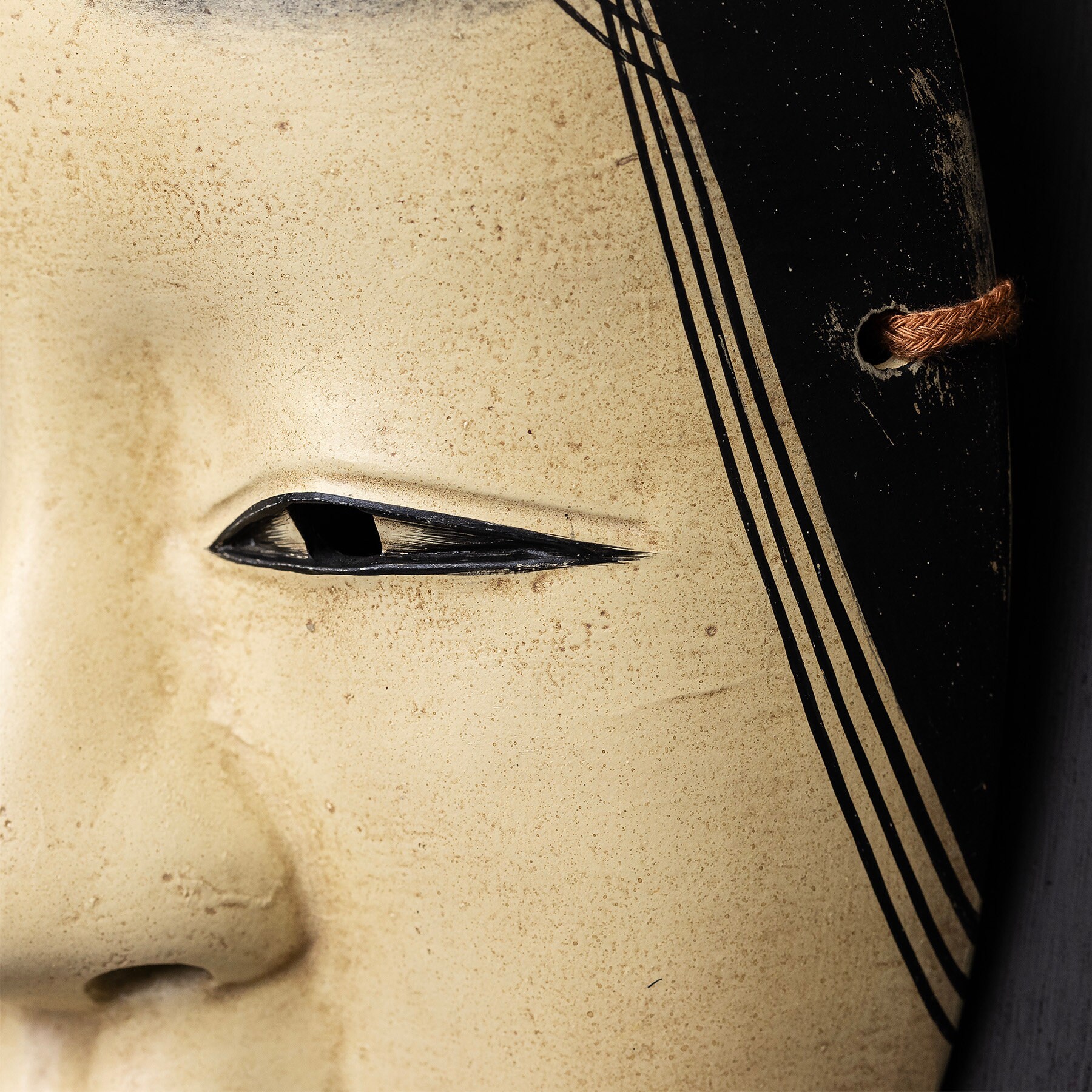 Japanese Vintage Noh Mask Koomote Hand-painted, Japanese Art Wall Deco ...