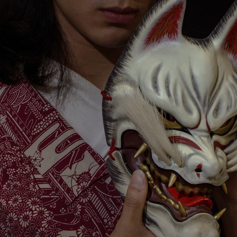 Japanese Kitsune Mask - Etsy