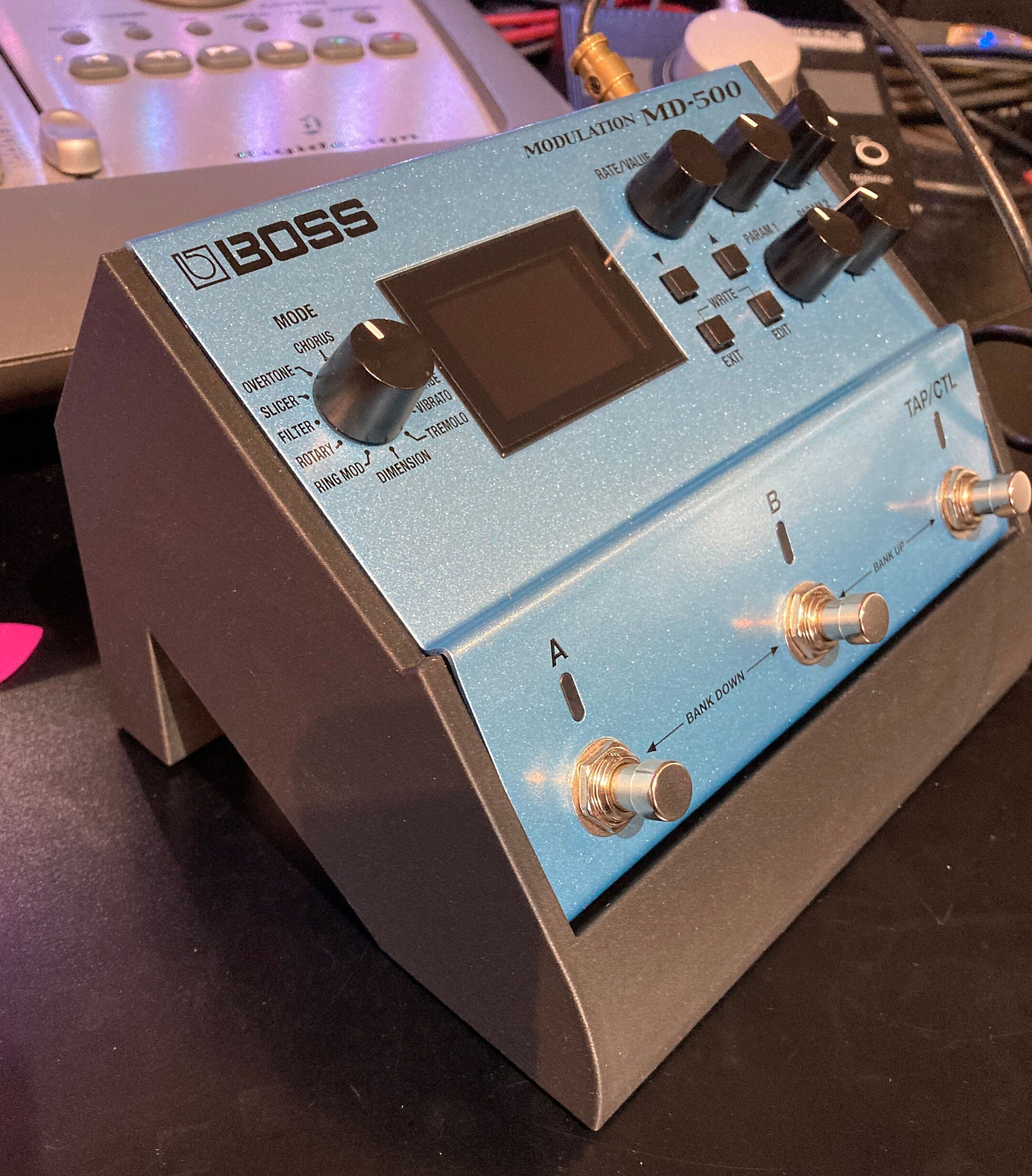 Buy Boss 500 Series Pedal Stand 3d Printed Black Finish With Side Walls ...