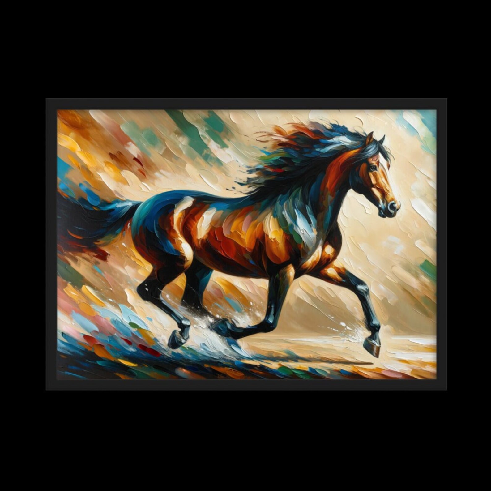 Galloping Horse Print - Etsy