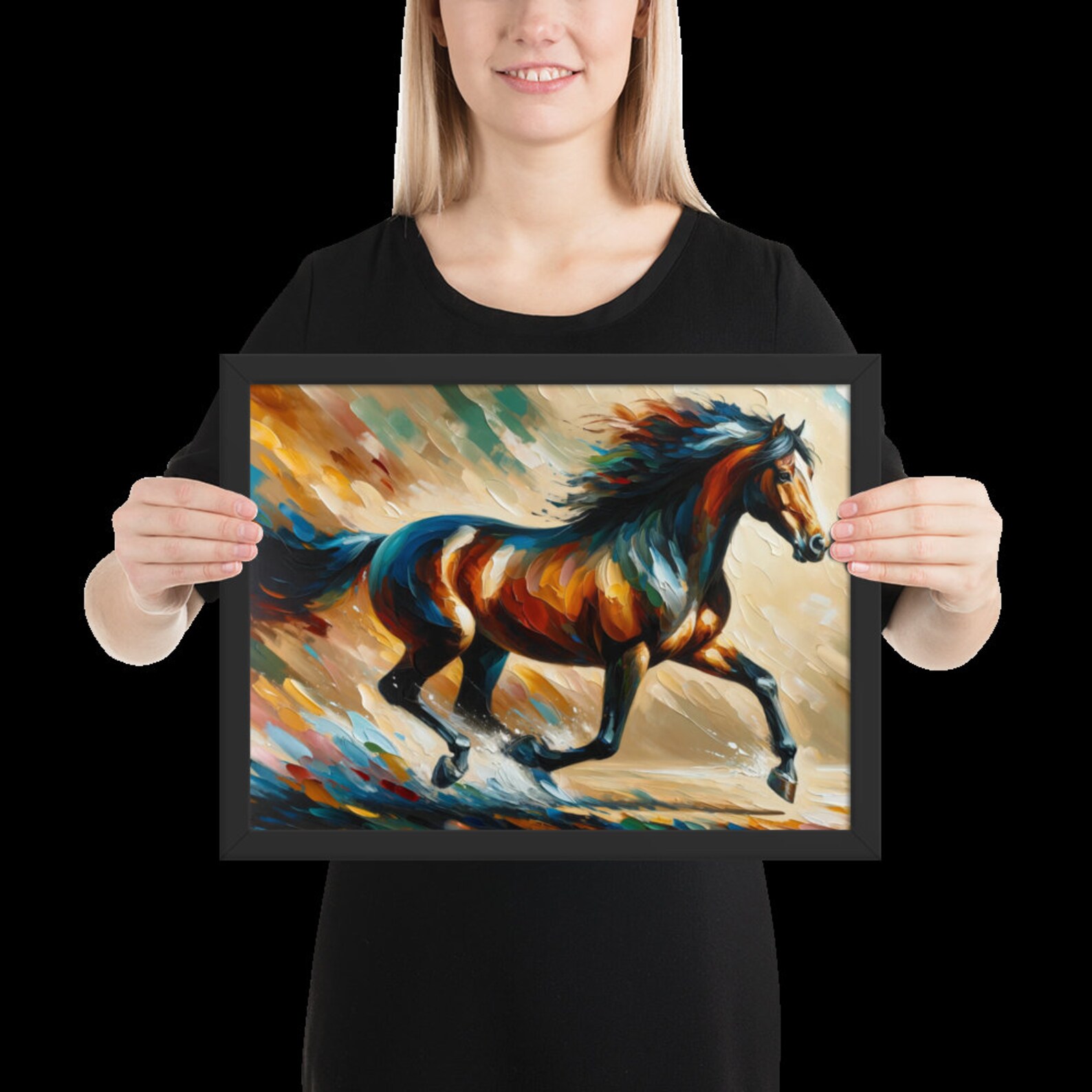 Galloping Horse Print - Etsy